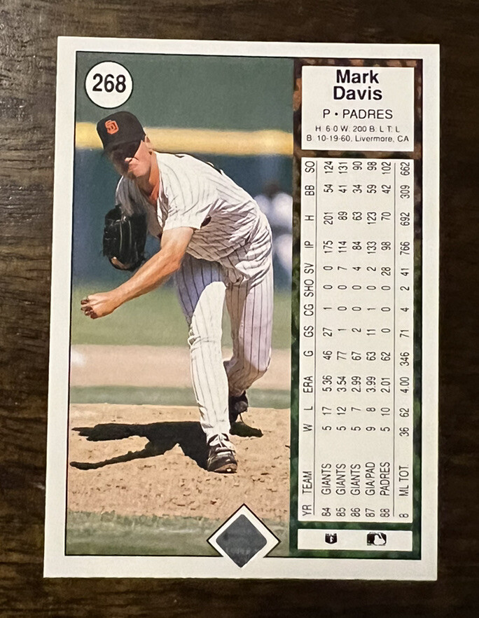 1989 Upper Deck Mark Davis Baseball Cards #268 | eBay
