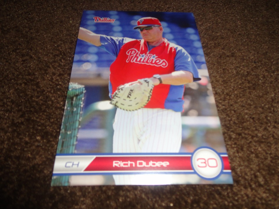 PHILLIES 2013 Rich Dubee PHOTO CARD 4" X 6" SGA | eBay