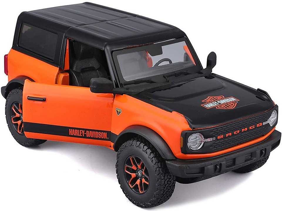2021 Ford Bronco Badlands Orange and Black "Harley Davidson" "H-D ...