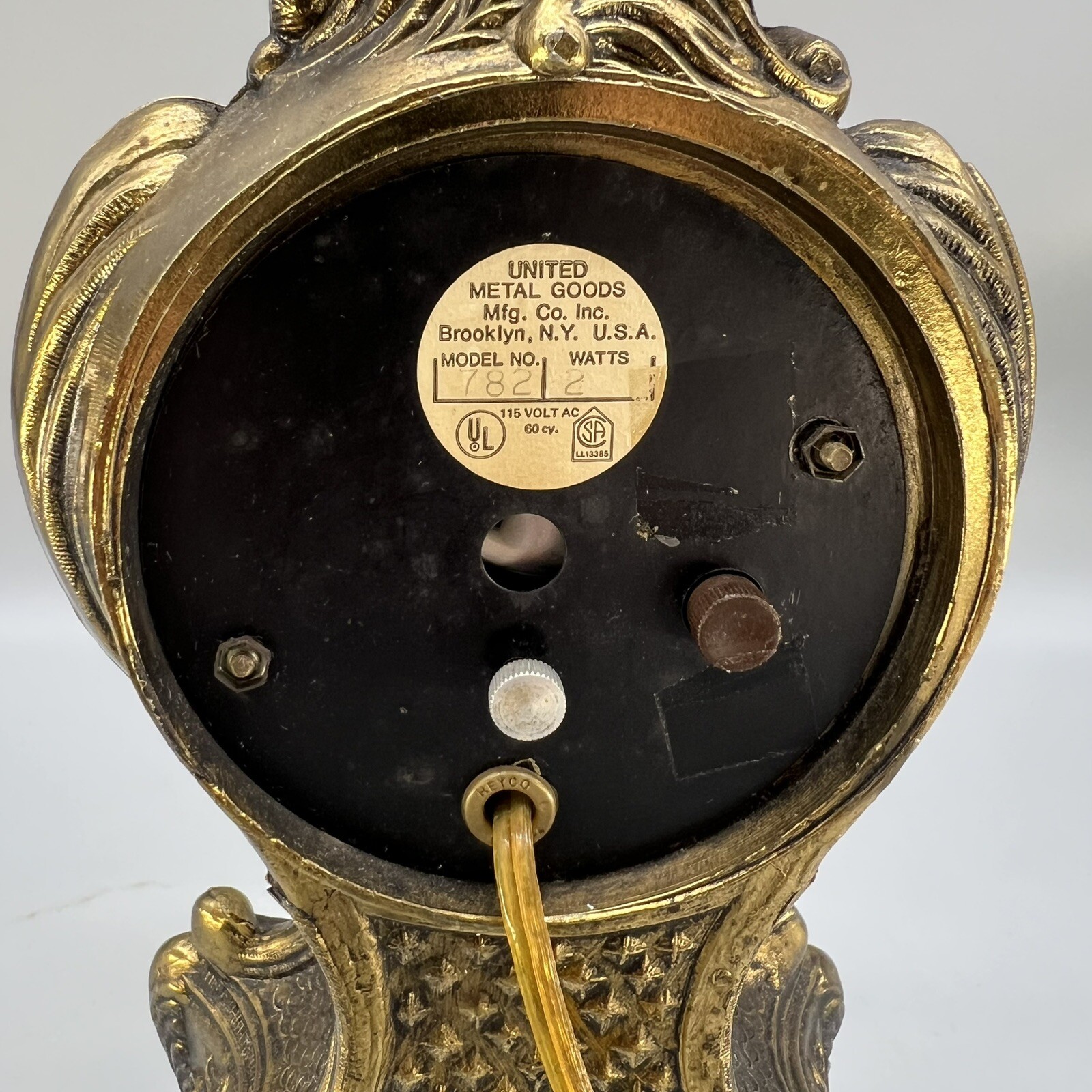 Vintage French Style Electric Mantel Clock Gold Scroll Brass Plated ...