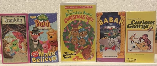 5 Preschool VHS Nick Jr Disney FRANKLIN BOOK POOH BERENSTAIN BEARS ...