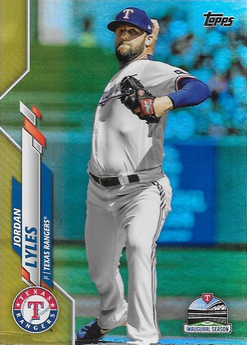 2020 Topps Update Gold Foil #U-212 Jordan Lyles - Texas Rangers | eBay