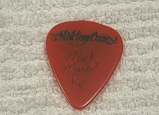 Vintage Motley Crue Mick Mars Signature Guitar Pick 1990s Rare Tour ...