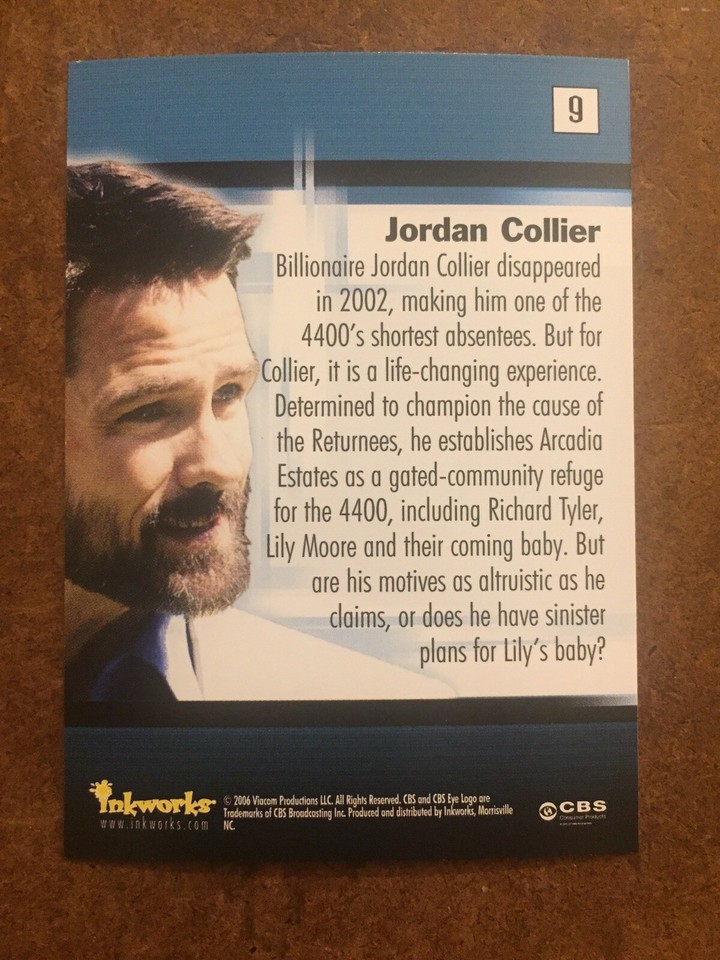 Jordan Collier 9 The 4400 Season 1 Trading Card | eBay