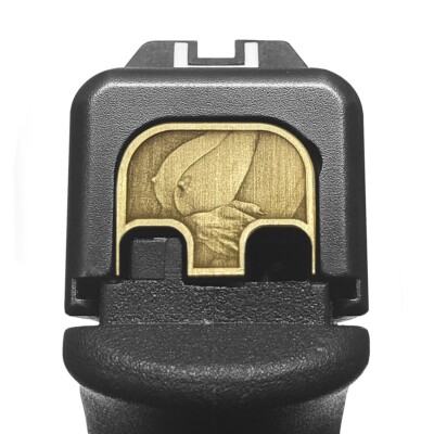 Milspin Left Facing Knockers Glock Slide Back Plate | Solid Brass ...