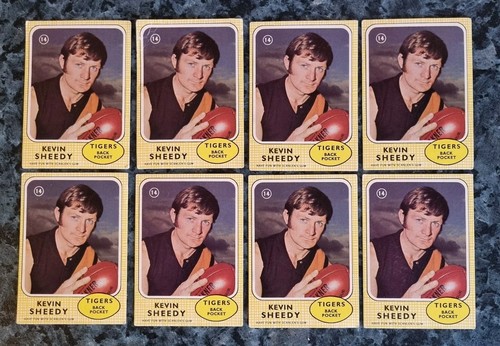 1970 VFL SCANLENS ROOKIE CARD - Kevin SHEEDY (RICH) Great Condition X 8 ...