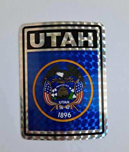 Utah Flag Reflective Decal Sticker 3"x4" Inches | eBay