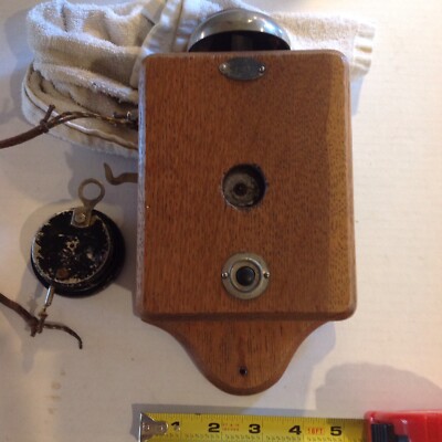 DEVEAU SMALL WOOD INTERCOM TELEPHONE WALL OAK OLD | eBay