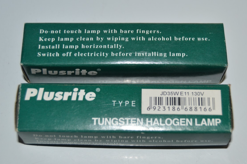 2-PK Plusrite® JD35W/E11/130V Tungsten Halogen Lamp, NEW | eBay