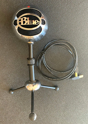 Blue Snowball USB Wired Condenser Microphone Silver Brushed Aluminum | eBay