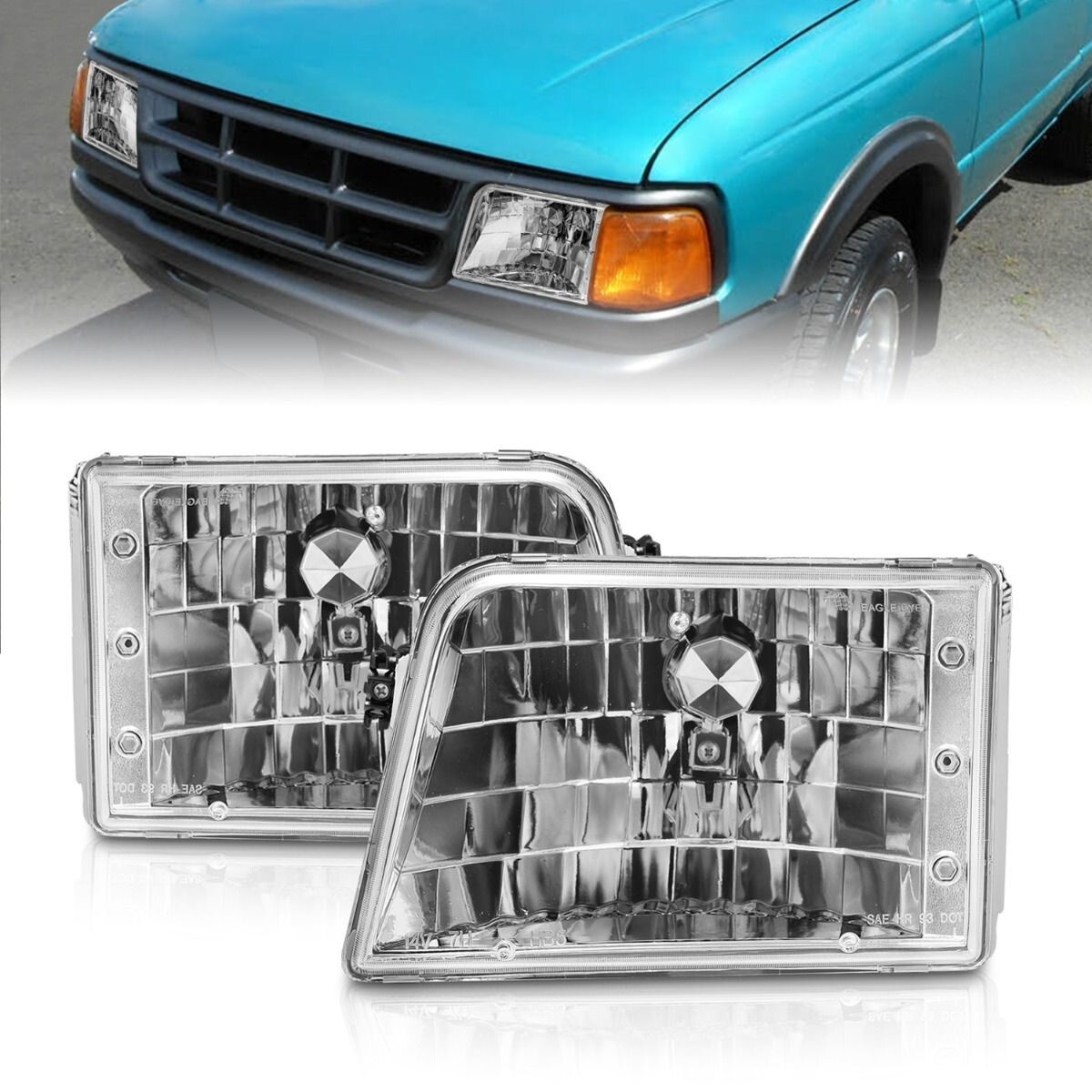 1993-1997 Ford Ranger OE Style Headlights Lamps 1 Pair 94 95 96 | eBay