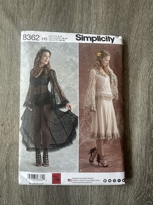 Simplicity 8362 Dress Skirt Pattern Womens 6-14 Lace Boho Festival Sewing Misses | eBay