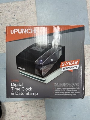 uPunch CR1000 Digital Time Clock and Date Stamp + Ribbon & Keys ...