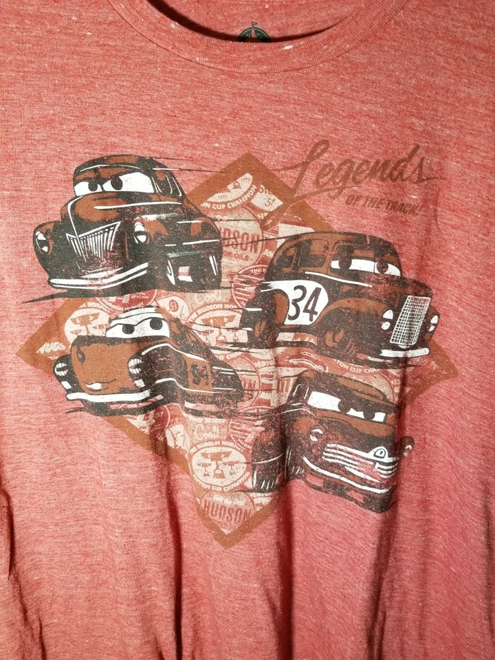 Disney Parks Men XL Legends Of The Track Cars Hudson Hornet Doc DCA ...