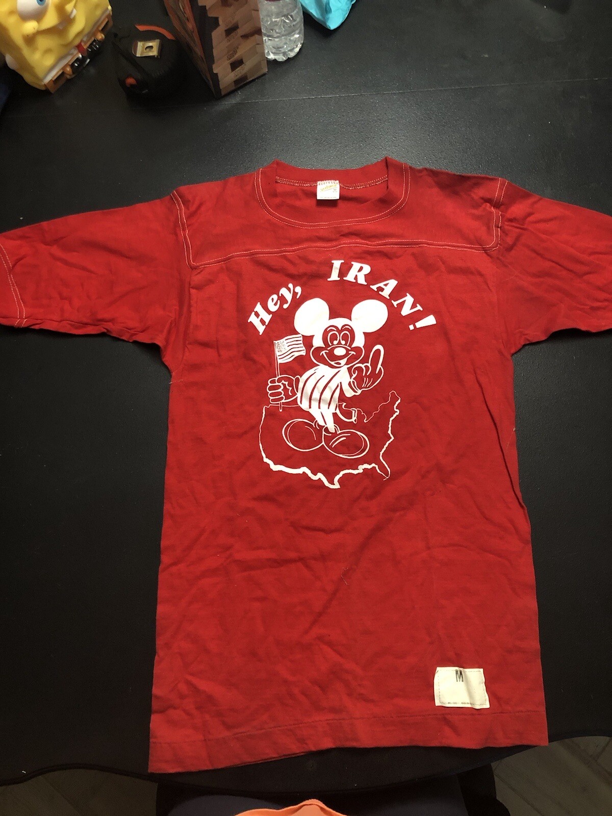 Hey Iran Mickey Mouse Middle Finger Vintage T Shirt 1… - Gem