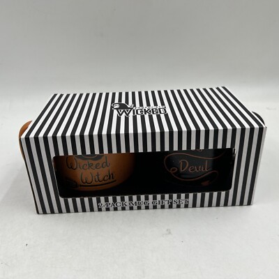 Perfectly Wicked Ceramic 18oz Wicked Witch/Devil Coffee Mug Set For 2 ...