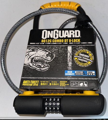 ONGUARD LOCK OG U 8012C BULLDOG DT STD COMBO 5x9/10mmx4ftCBL | eBay