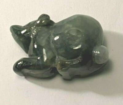Jade Rat Ojime Zodiac Green Bead Japanese Miniature Figurine 1101 | eBay