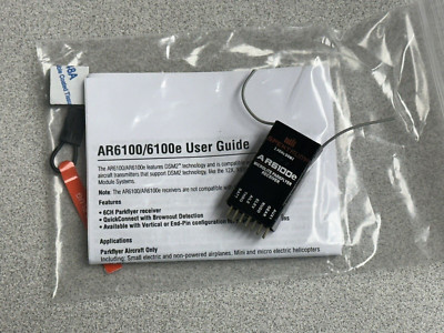 Spektrum AR6100e DSM2 6 Channel Receiver 2.4GHz R/C Remote Control ...