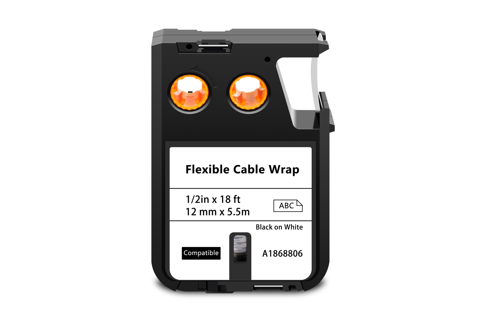 3PK for DYMO XTL-300 500 Flexible Cable Wrap 12mm White 1868806 Nylon ...