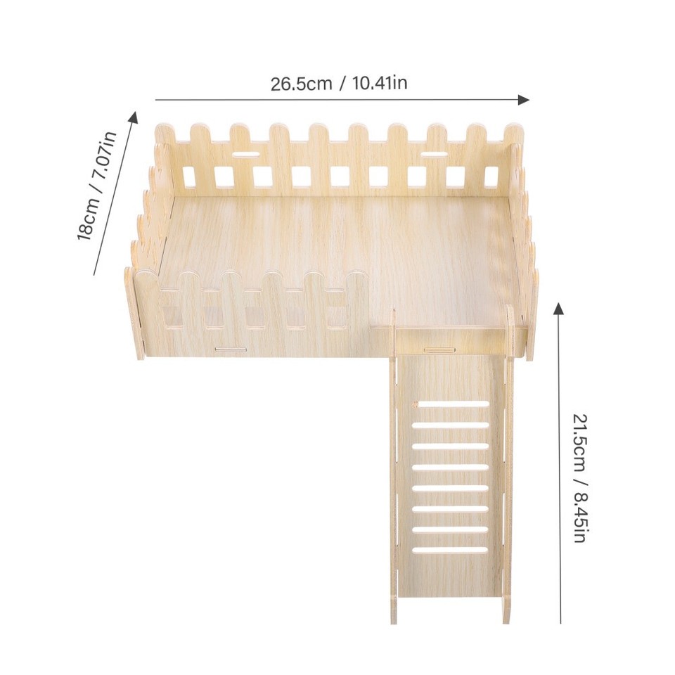 Small Pet Platform Hamster Sleeping Enclosure Platforms Climbing Ladder ...
