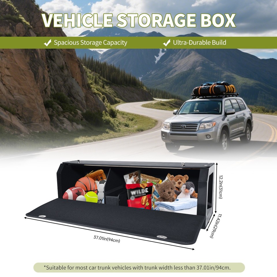 Universal Car Trunk Organizer Durable Leather SUV Cargo Storage Box ...
