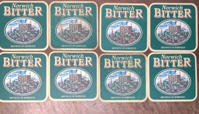 Vintage England Pub Coasters. Norwich Bitter. Beer. Bar. East Anglia. U ...
