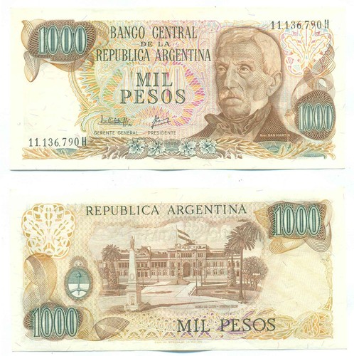 ARGENTINA NOTE 1000 PESOS (1981) LOPEZ-DIZ SUFFIX H B# 2456 P 304c XF | eBay
