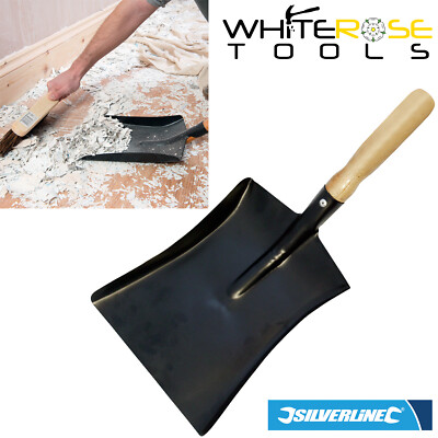 Silverline Dustpan Hardwood Handle Cleaning Dirt Scoop Shovel Dust Pan ...