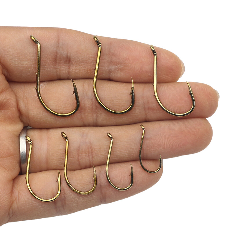 TEA COLOR 8299 Sharp Octopus Beak Baitholder Hooks Fishing Jig Circle ...