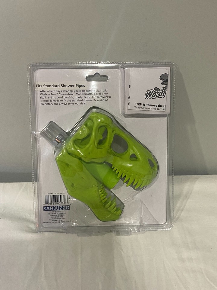 Dinosaur Wash N Roar Showerhead 1.8 GPM Water Saver - Barbuzzo Brand ...