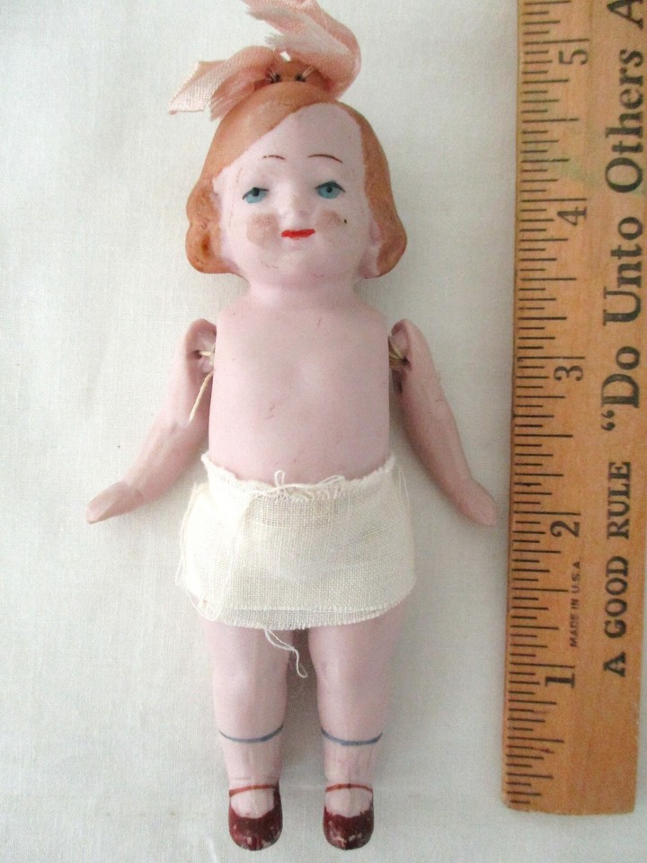 Antique, GERMAN, HERTWIG, BISQUE MOLDED BABY DOLL, A CUTIE! | eBay