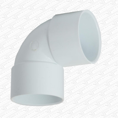 50mm Glued ( 55mm ) Waste Pipe Bend - Elbow 92.5° White Solvent Weld ...