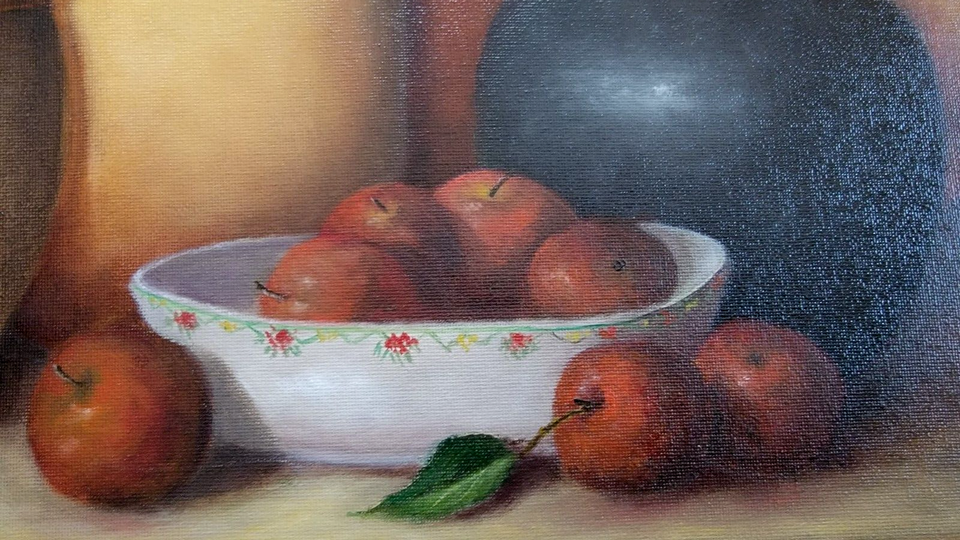Original STILL LIFE Oil Painting German Artist Wolfgang Emil Hofmann 28 ...