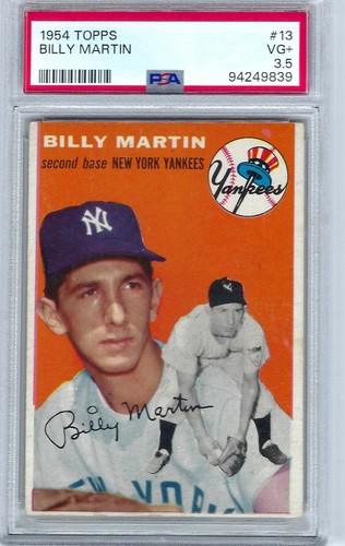 1954 Topps Billy Martin, Card #13, Graded PSA 3.5 | eBay