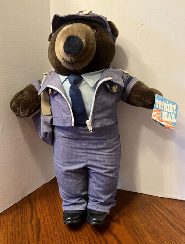 VTG Patriot Bear NEW Mail Carrier Postal Mailman Teddy Bear Plush 1986 ...