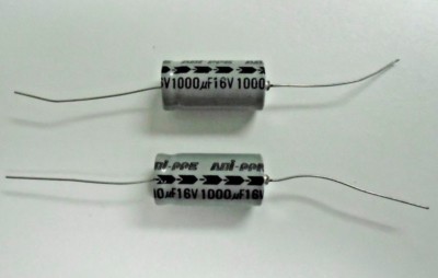 Capacitor ADI-PPE 1000 mF 1000 uF 16v vx axial japan 85C set 2 pieces ...