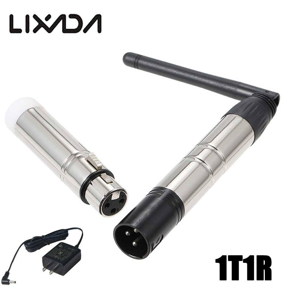 LIXADA 2.4G ISM Wireless DMX512 Transceiver Kit for Party Stage Light ...