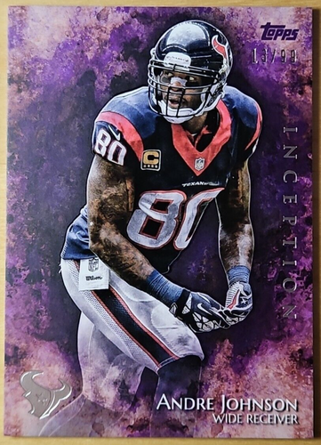 2014 Topps Inception Andre Johnson #21 Purple SN/99 Houston Texans ...