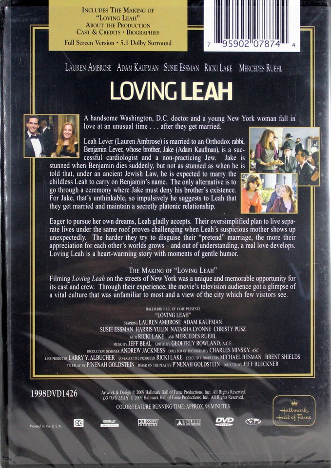 Loving Leah NEW DVD Hallmark Gold Crown Collector’s Edition Lauren ...