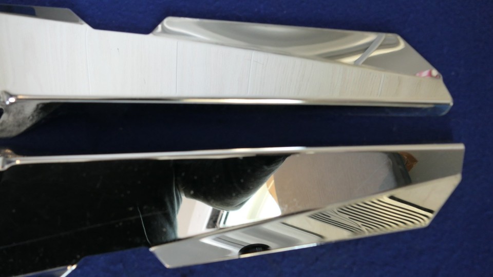 Genuine Harley Softail Fatboy FL Fork Mounted Chrome Wind Deflectors ...