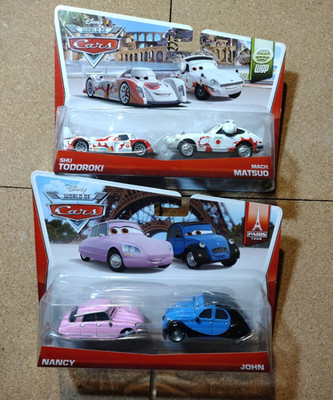 Disney Pixar Cars 2 Packs Nancy and John & Shu Tokodori and Mach Matsuo ...