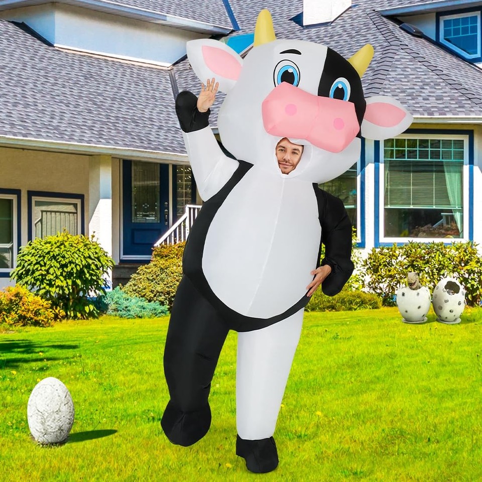Inflatable Cow Costume for Adluts Blow up Halloween Costumes Men Women ...