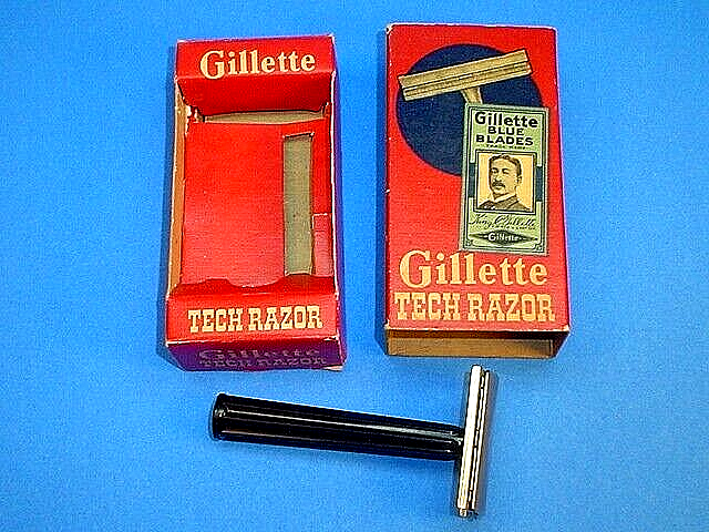 VINTAGE GILLETTE TECH RAZOR AND BOX | eBay