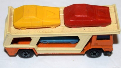 VINTAGE, TAN MATCHBOX "CAR TRANSPORTER No 11" (2.75"), Pre-Owned (c ...