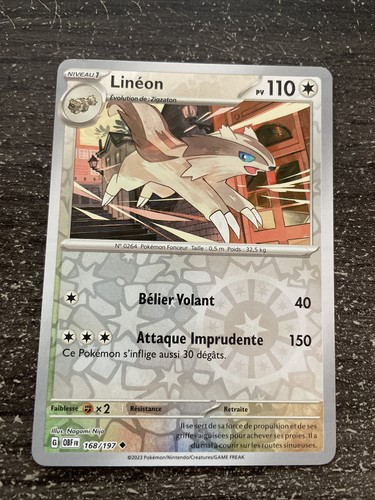 LINEON REVERSE - POKÉMON 168/197 EV03 FLAMMES OBSIDIENNES NEUF FR | eBay