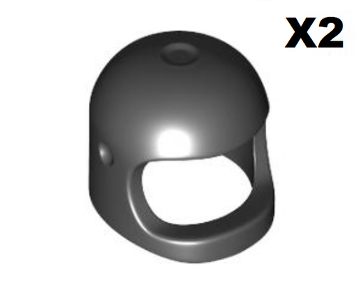 Lego ® Lot 2 Casque Cosmonaute Espace Noir Black Space Helmet Headgear ...