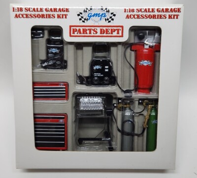 1/18 Scale Die-Cast GMP Garage Accessories Tool Kit Toolbox Compressor ...