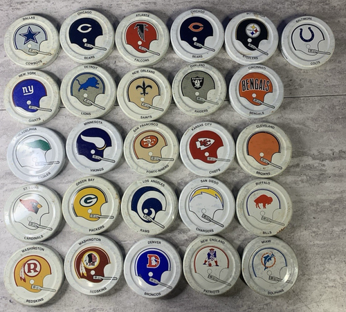 1970s Gatorade NFL Football Bottle Cap Lids Complete Set 26 Vintage ...