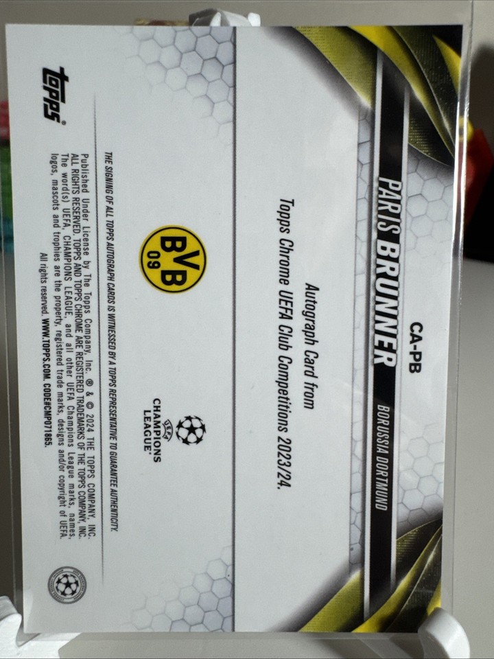 2023-24 Topps Chrome UEFA #CA-PB Paris Brunner Chrome Autographs | eBay